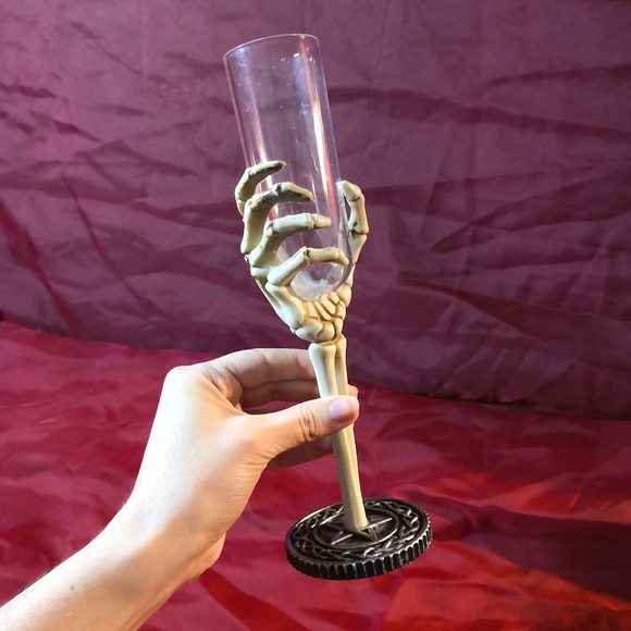 Holiday | 315 Skeleton Hand Goblet Pentacle Plastic Wine Glass ...